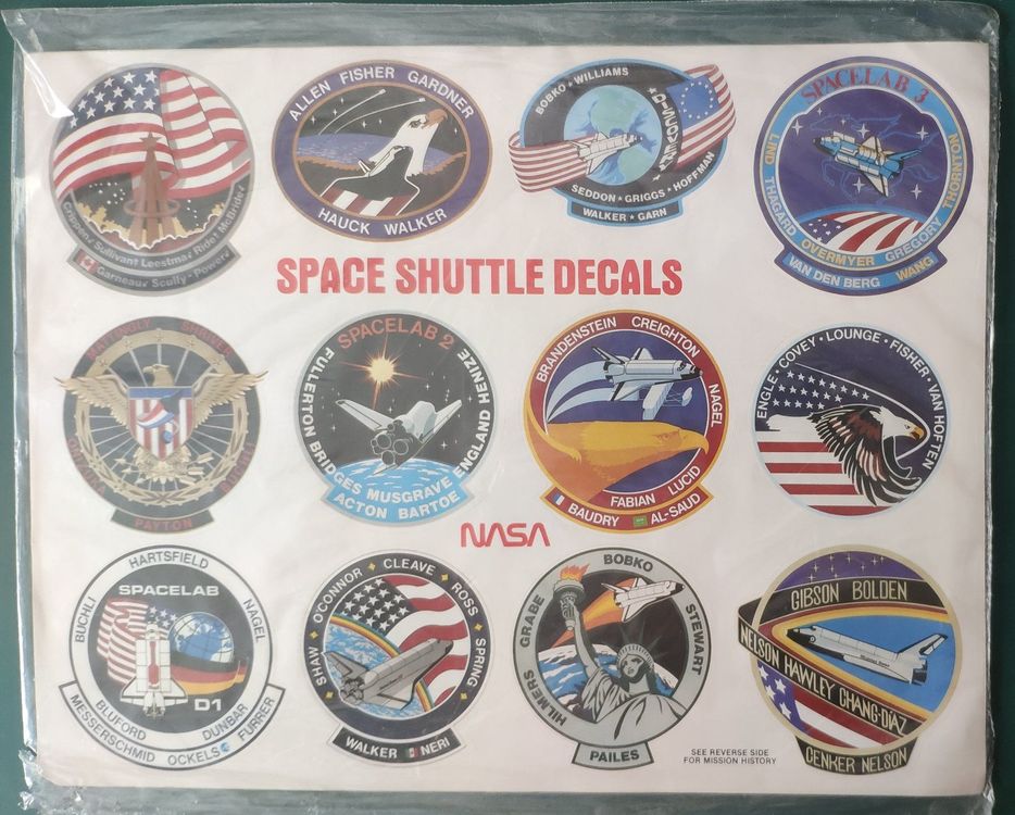 NASA Space Shuttle Decals / 27 Abziehbilder sehr selten. | Kaufen auf ...