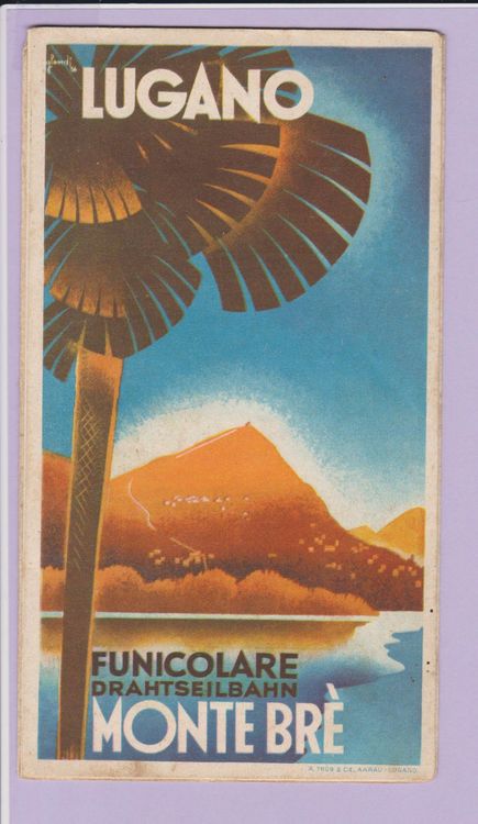 LUGANO - alter Faltprospekt Funicolare Monte Brè (Gebraucht) in Vitznau für CHF 3 – mit ...