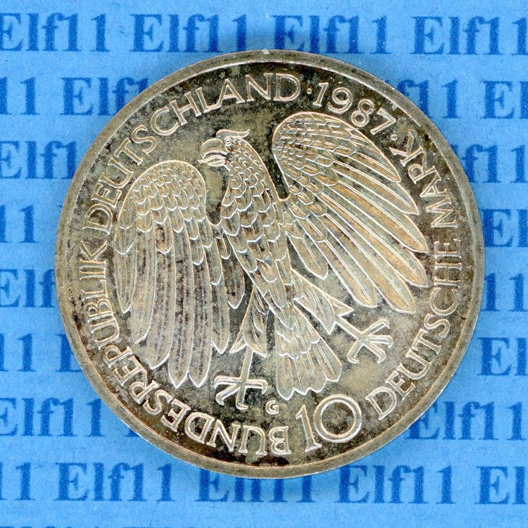 DEM__10.00 1987G 30 J. Röm. Verträge -stgl 10 Deutsche Mark (Neu (gemäss Beschreibung)) in ...