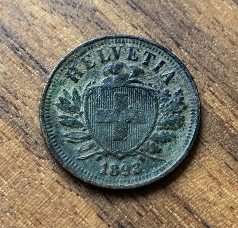 Schweiz 2 Rappen 1893 (Gebraucht) in Opfikon für CHF 3.4 – mit Lieferung auf Ricardo kaufen