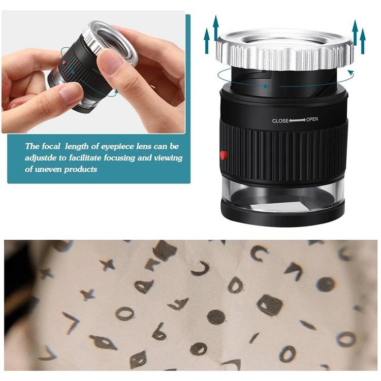 Lupe 30 fache mit LED UV-Licht Nähen Münzen Juwelierlupe (Neu (gemäss Beschreibung)) in ...