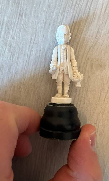 Figurine ancienne ivoire sculpté avec socle bois début 20ème (Gebraucht ...