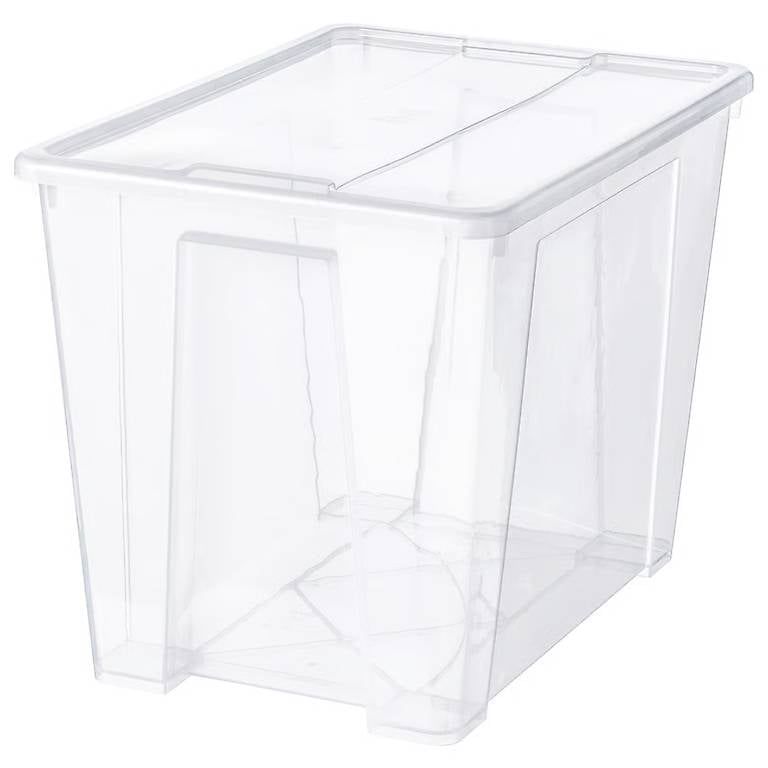 IKEA Samla Box mit Deckel, transparent, 57x39x42 cm/65 l (Gebraucht) in ...