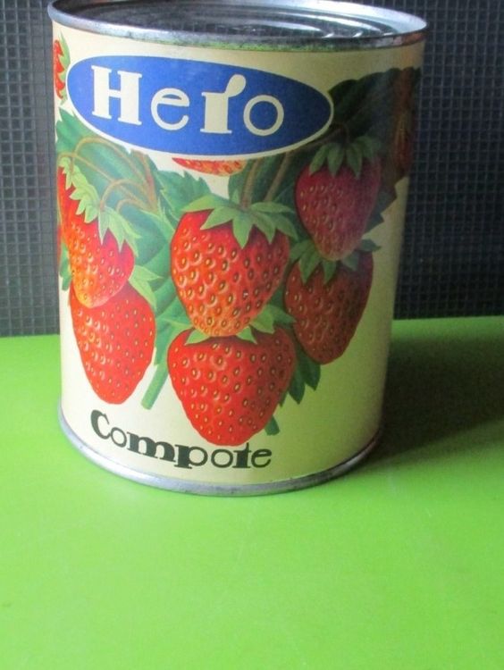 Hero Lenzburg Compote Blechdose Erdbeeren Fraises Attrappe (Gebraucht ...