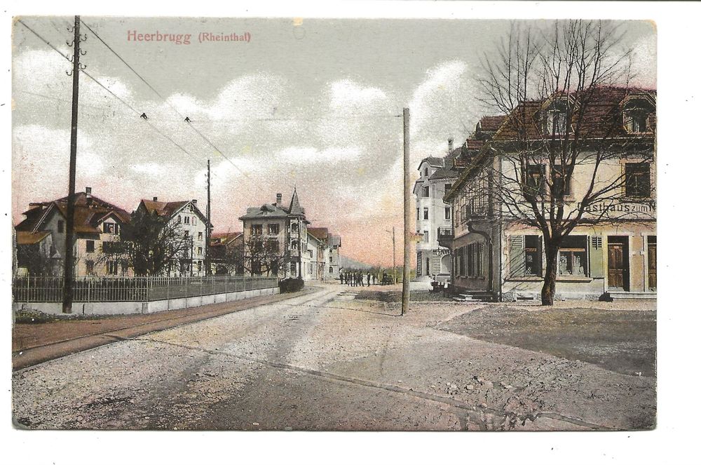 Heerbrugg (SG) Rheintal - Dorfstrasse mit Gasthaus - 1916 (Gebraucht) in Engelburg für CHF 17.9 ...