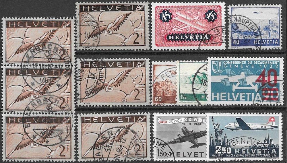 Konvolut alte FLUGPOST-Marken o sauber SBK 375.- ab 1.- | Kaufen auf Ricardo