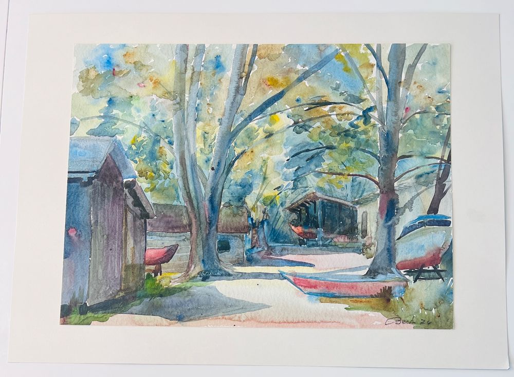 Otto BECK (1950) Landschaft Aquarell Signiert Datiert | Kaufen auf Ricardo