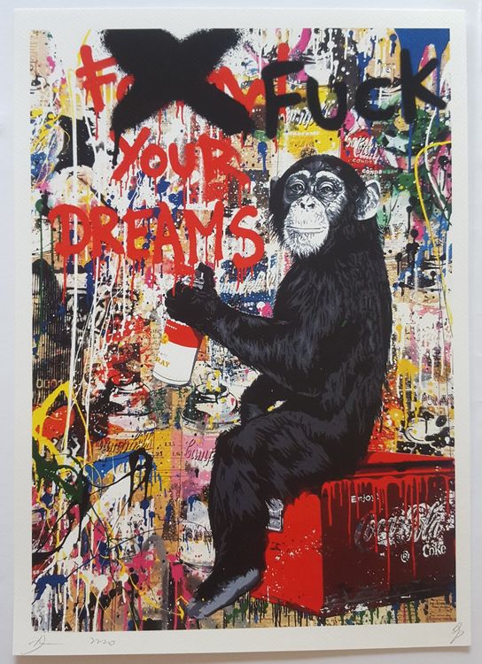 Death NYC Ltd Ed Graffiti Pop Art Banksy Monkey Your Dreams (Neu ...