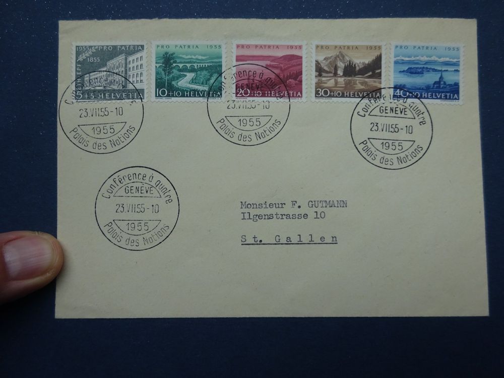 1955 Pro Patria Satzbrief mit Sonderstempel | Kaufen auf Ricardo