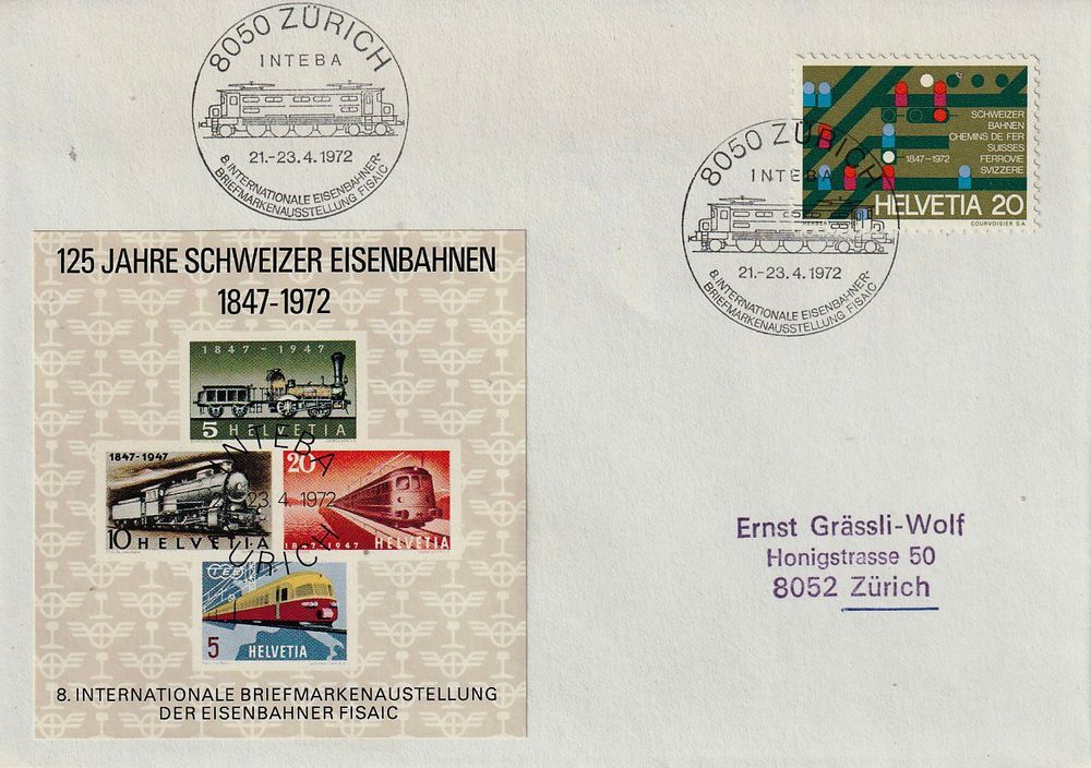 1972 Eisenbahn-Brief mit Vignette | Kaufen auf Ricardo