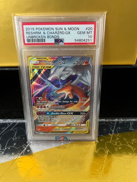 Pokemon (PSA 10) Reshiram & Charizard GX ab 1.- (Gebraucht) in Killwangen für CHF 91 – mit ...
