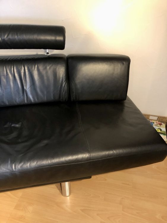 Ledersofa, schwarz (Gebraucht) in Aeschi SO für CHF 290 – nur Abholung auf Ricardo kaufen