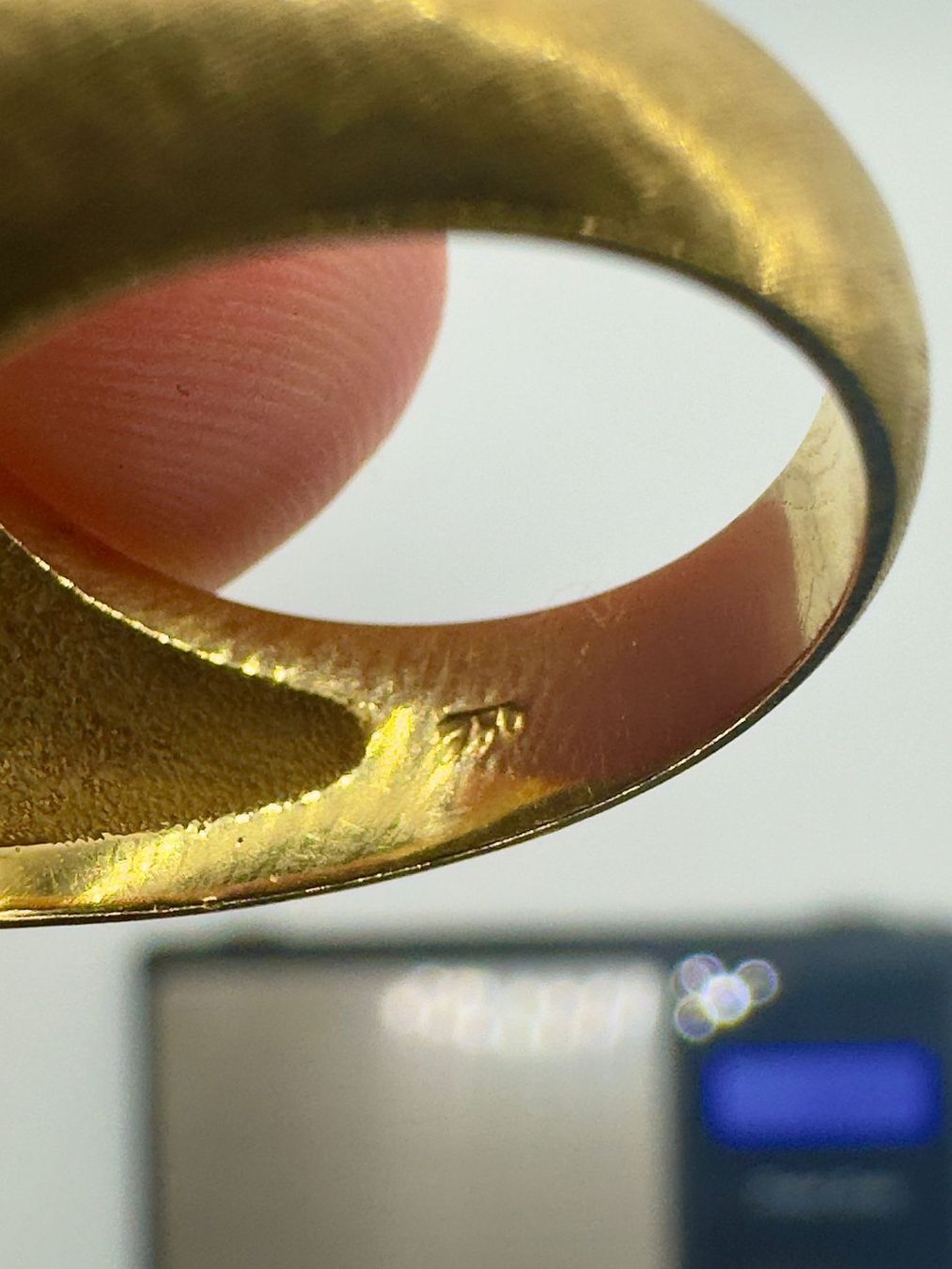 Bague Or Jaune 18K 750 10.23g + Pierre Verte (D'occasion) à Biel/Bienne ...