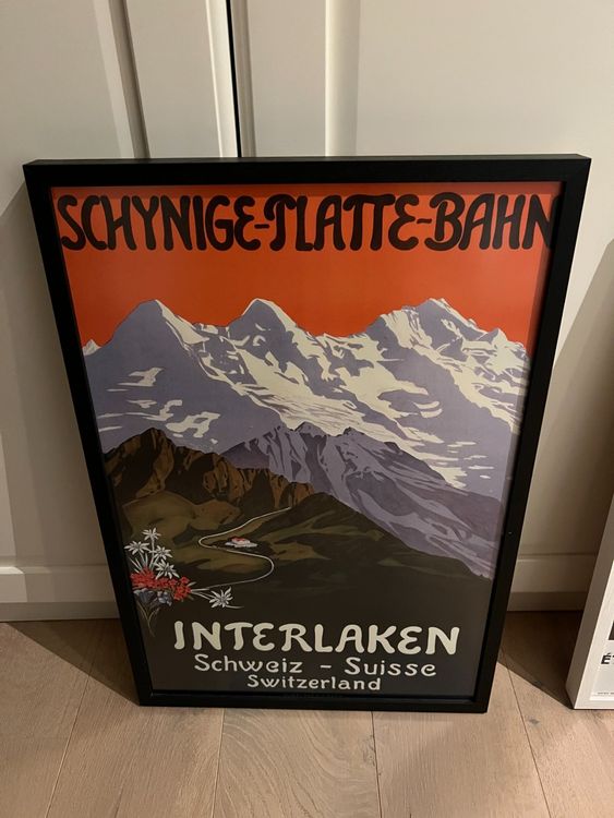 Bild "schynige platte" mit Bilderrahmen aus Holz. (Gebraucht) in Uster ...