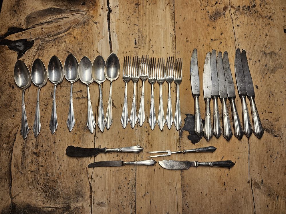 Antikes Silberbesteck Vesilbert ,Jugendstil ca.1920er WMF (Gebraucht) in Sent für CHF 50 – mit ...