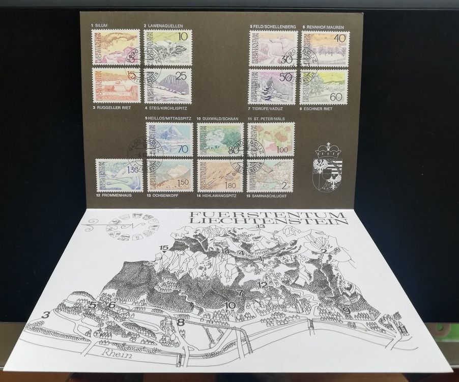 Liechtenstein Karton-Folder Serie Landschaften 1973, RAR!! | Kaufen auf Ricardo