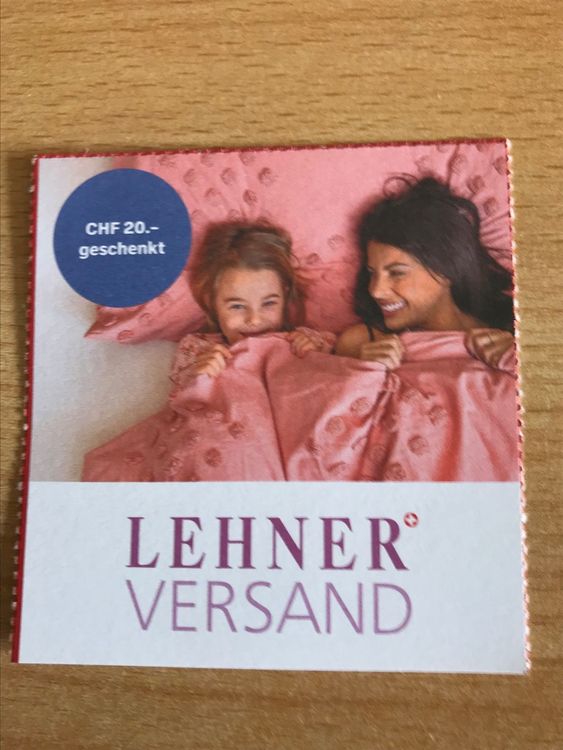 Gutschein - CHF 20.00 Geschenk - Lehner Versand AG | Kaufen auf Ricardo