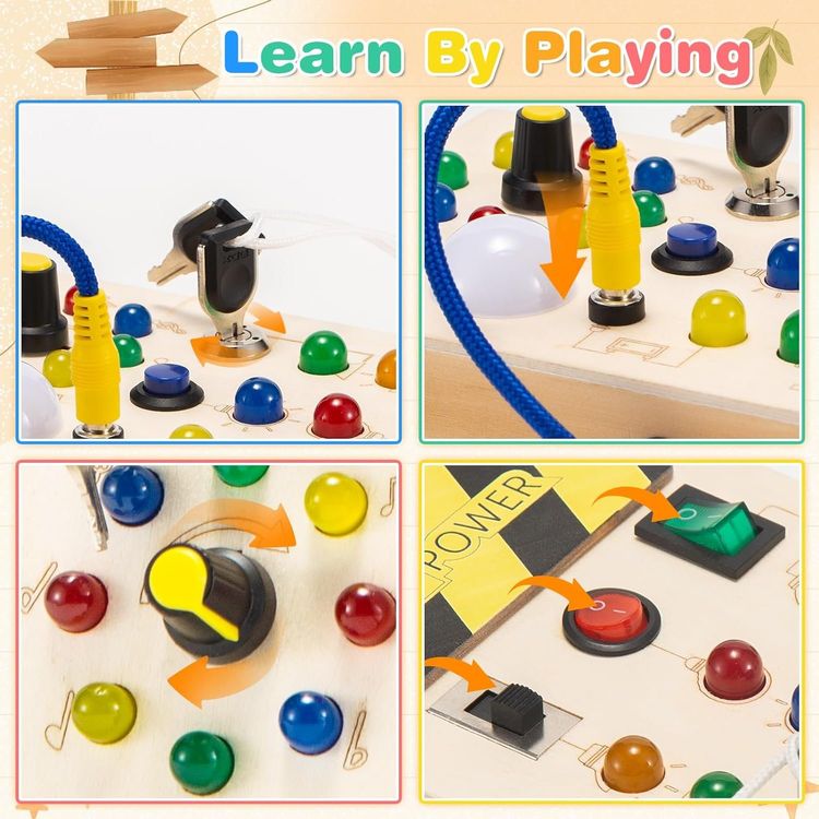 Montessori Spielzeug Busy Board Lichtschalter Activity Board (Neu ...