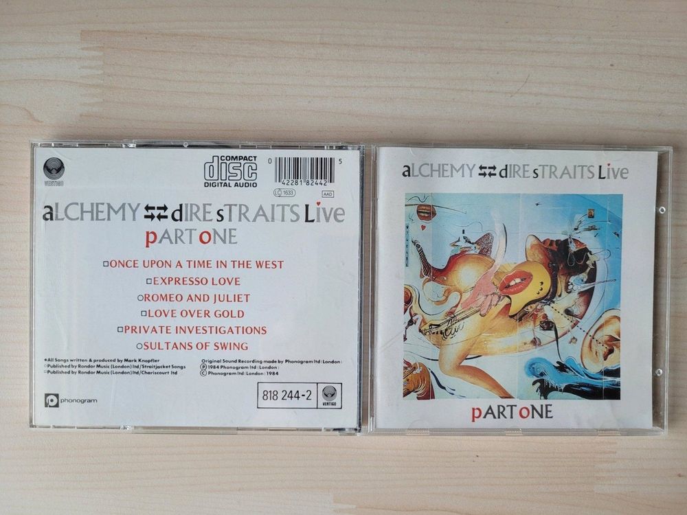 Dire Straits - Alchemy - Dire Straits Live Part. One CD 1984 (Gebraucht ...