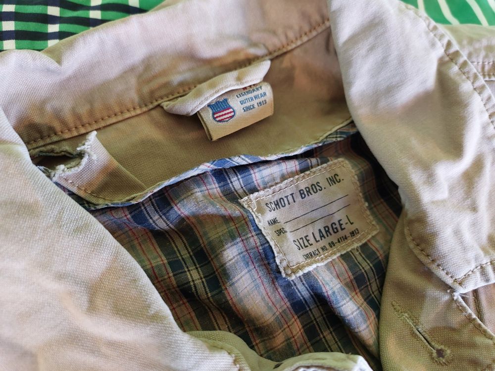 SCHOTT NYC - Freizeitjacke *WINSTON", Beige 100% Coton, L (Gebraucht ...