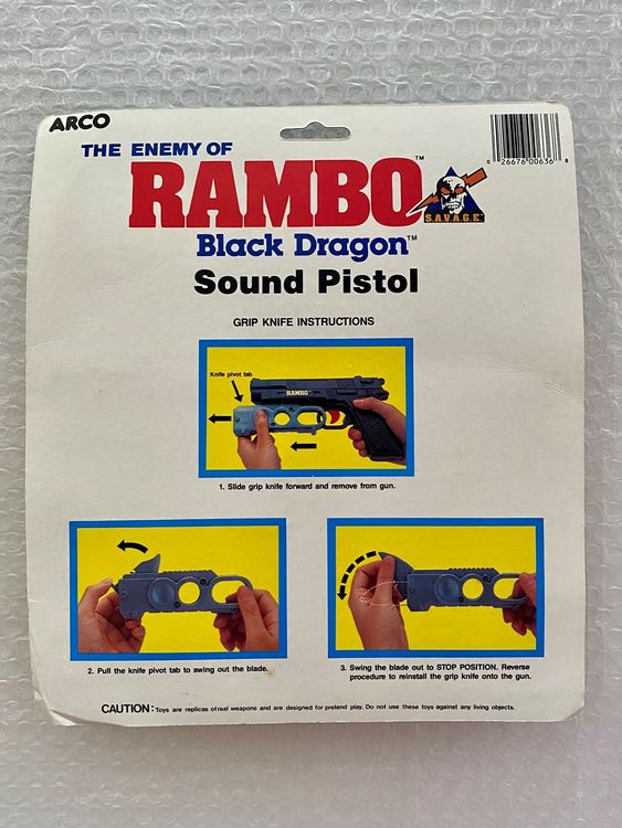 1985 | The Enemy of RAMBO Black Dragon Sound Pistol by Arco (Neu und ...