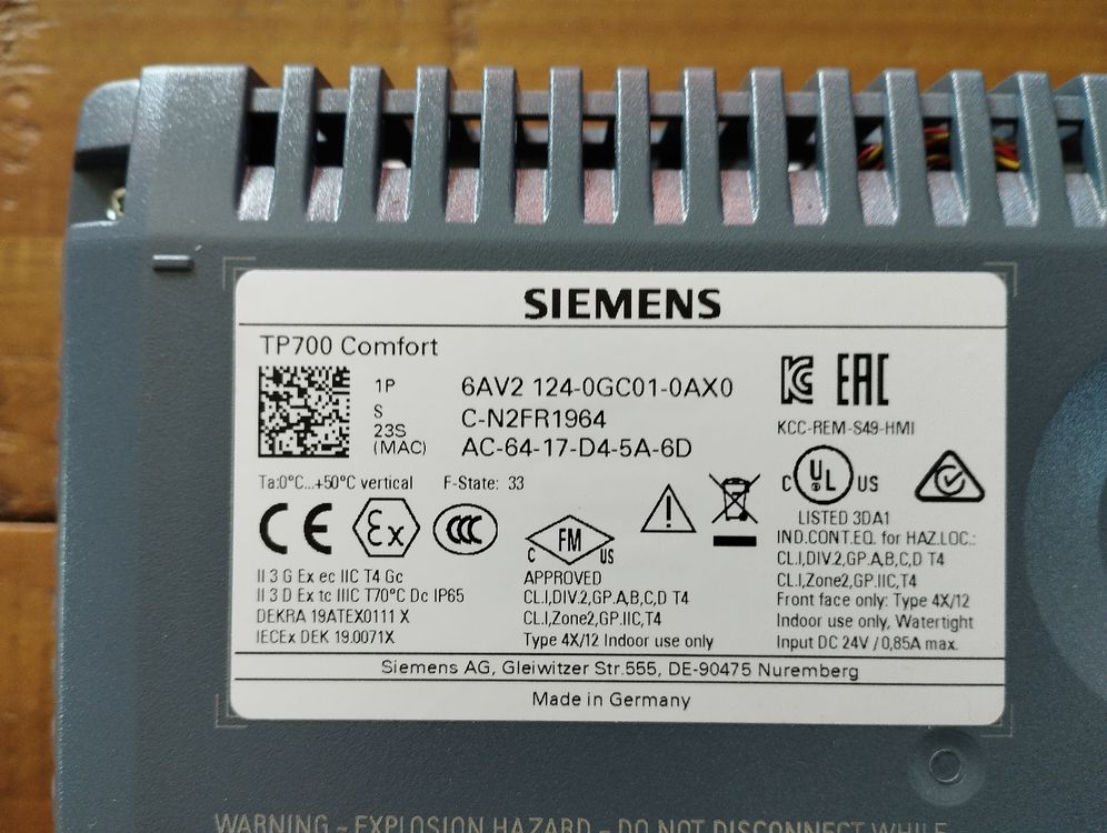Siemens SIMATIC HMI TP700 Comfort (Neu und originalverpackt) in rheinau für CHF 600 – mit ...