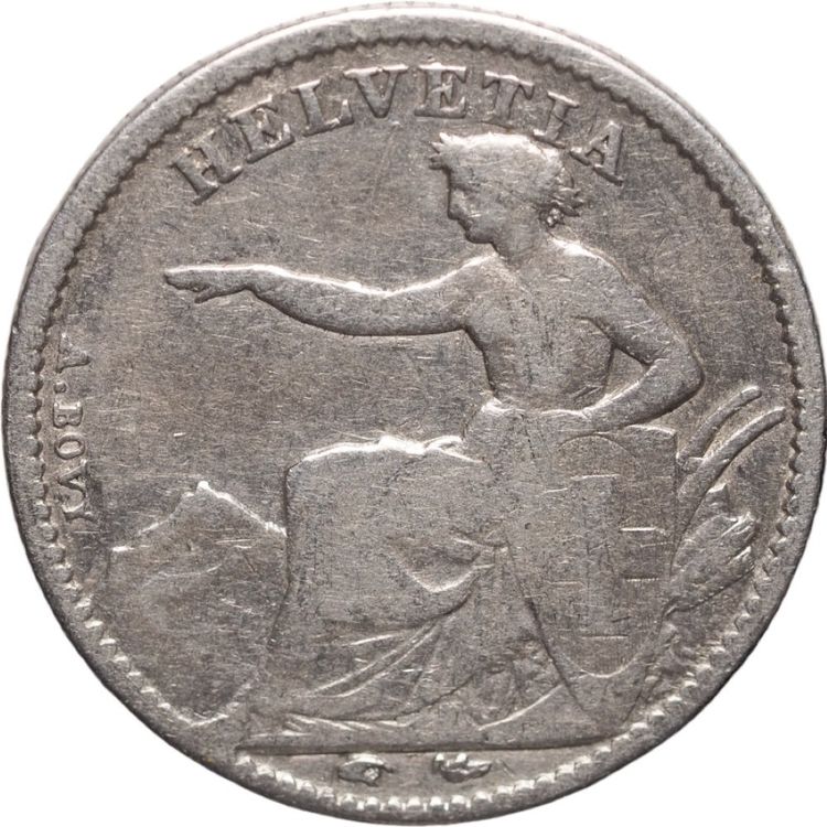 Schweiz Bundesmünze 1 Franken 1860 (Gebraucht) in Liestal für CHF 80 – mit Lieferung auf Ricardo ...