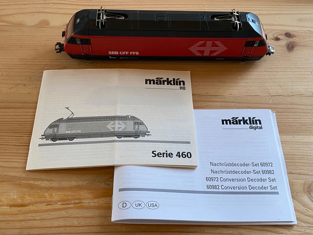 Märklin: Re 460 rot, neuer mfx-Decoder, neuer HLM / LED (Gebraucht) in ...
