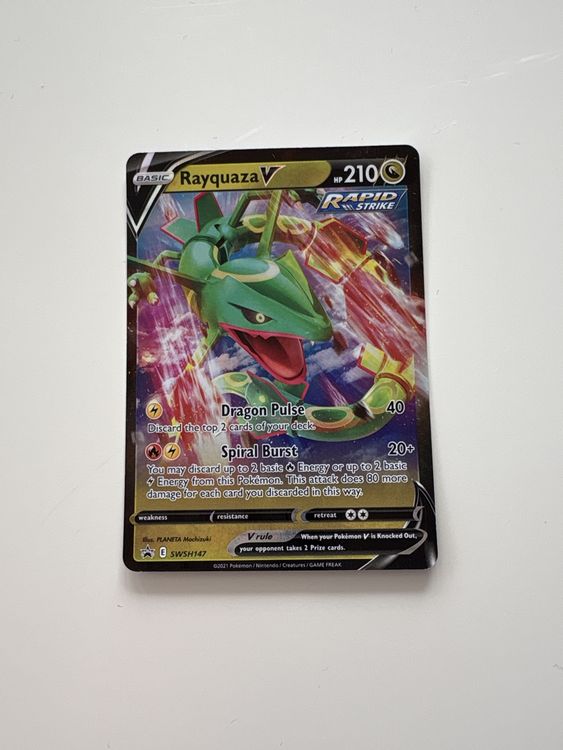 Rayquaza V - Top Zustand - Pokemon Karte - Swiss Rare! (Gebraucht) in ...
