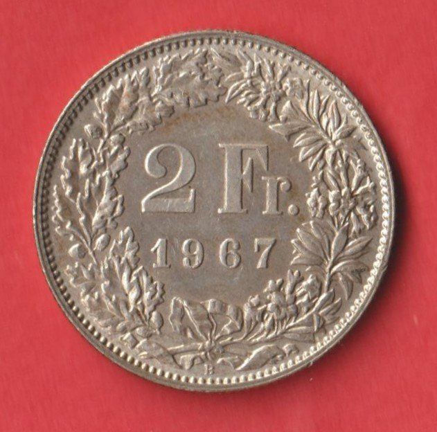 2 Franken 1967 stgl., Silber | Kaufen auf Ricardo