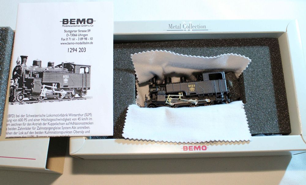 Bemo 1294 203, BFD HG 3/4, Zahnradlok, Metal Collection (Neu (gemäss ...