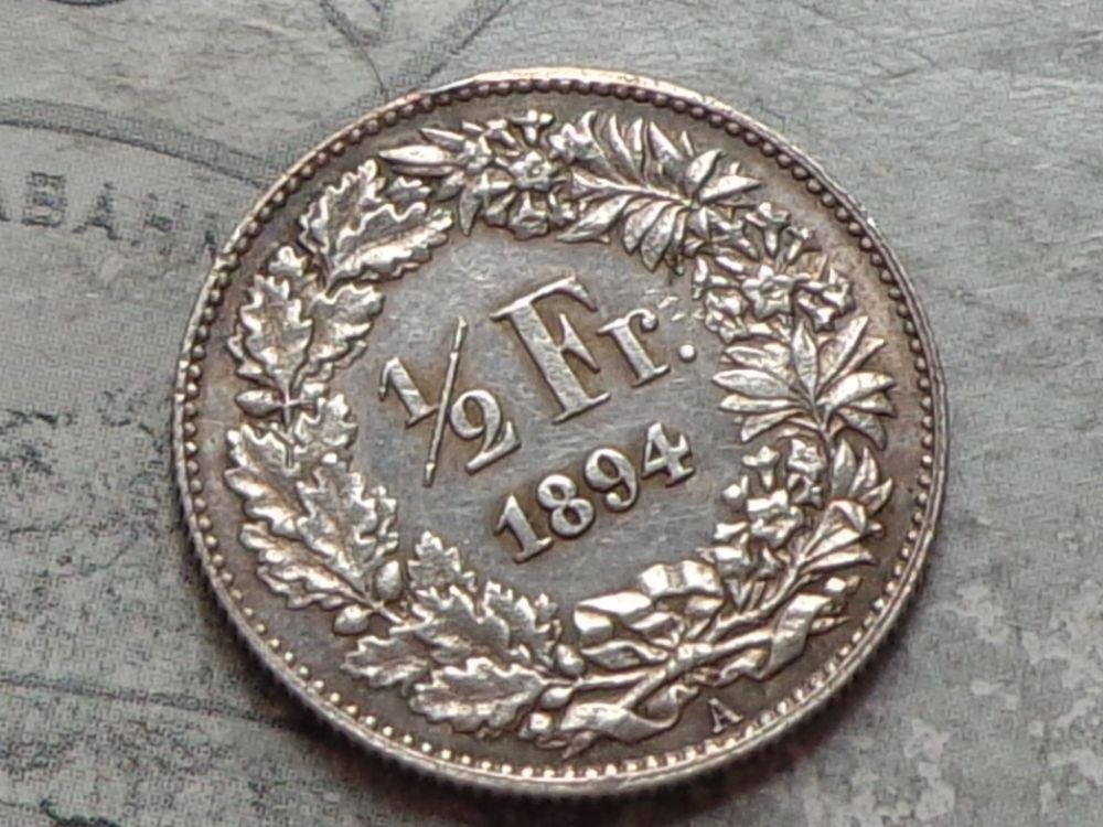 1/2 Fr. 1894 A VZ Kat. Fr.150.- Très Rare (Gebraucht) in Pully für CHF 100 – mit Lieferung auf ...