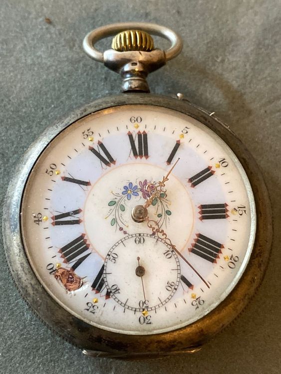 Antike Taschenuhr echt Silber 49 mm | Kaufen auf Ricardo