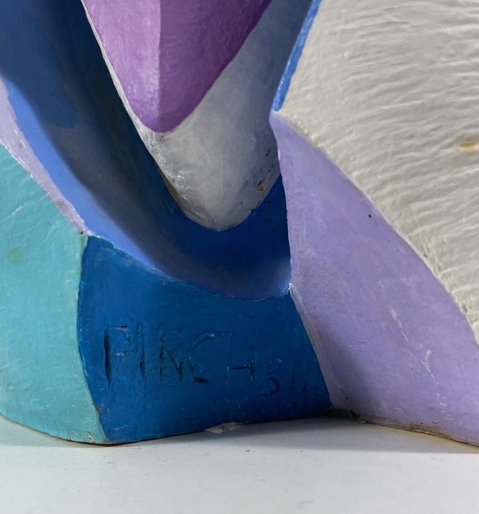 Grosse Kubistische Kopf Skulptur unleserlich Signiert | Kaufen auf Ricardo