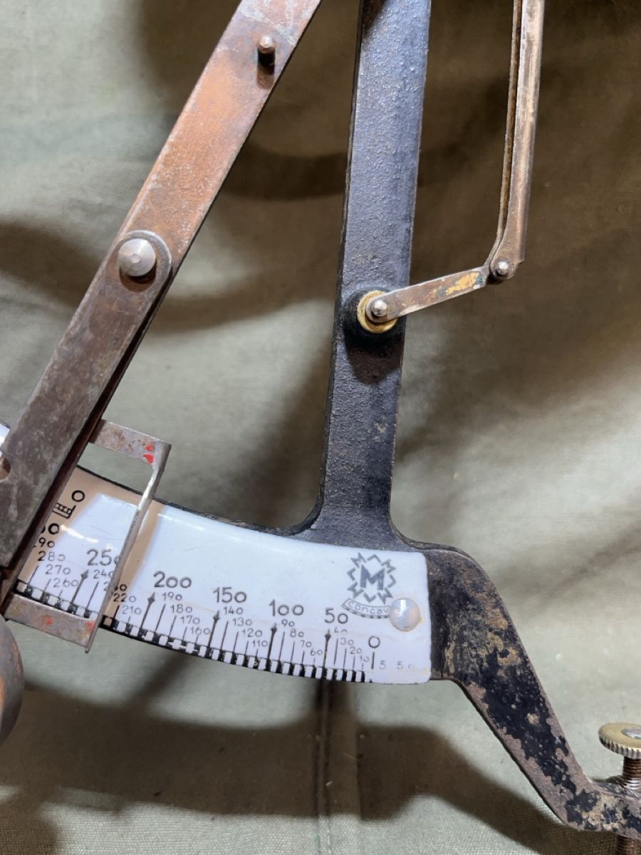 Alte Briefwaage bis 1000g, Email Skala, Model Maul CONCAV (Gebraucht ...