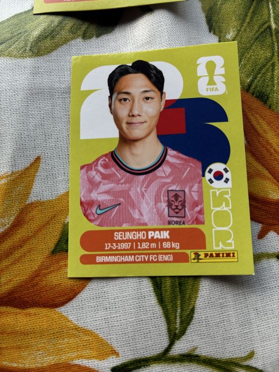 Panini FIFA World Cup 2026 Sticker Seungho Paik KOR 14 (Gebraucht) in ...