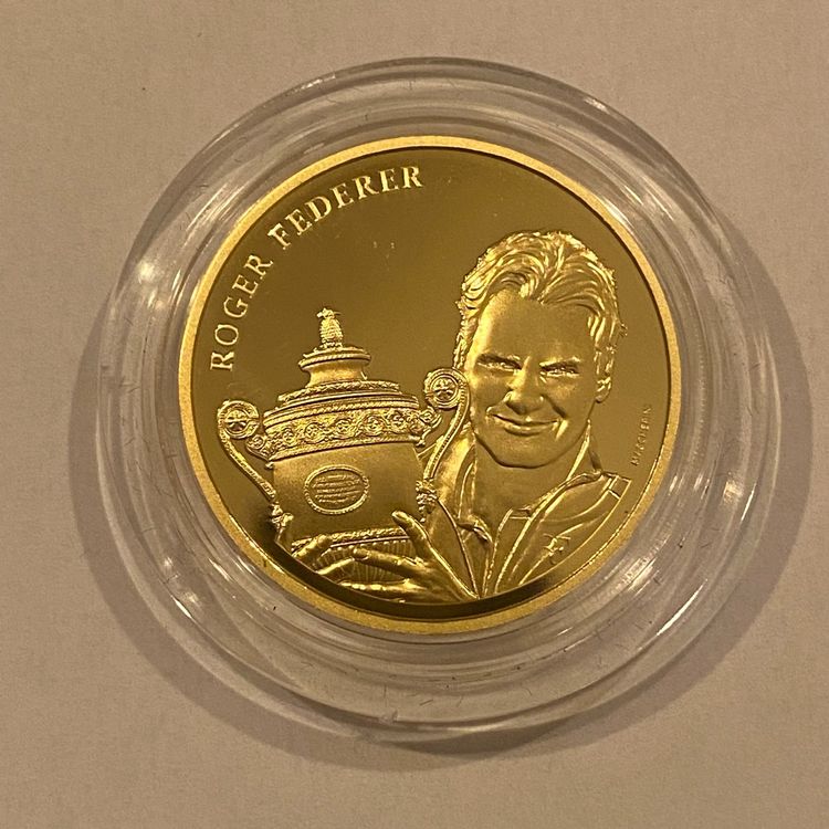 Swissmint 2020 50 Fr. Goldmünze Roger Federer nur Münze (Neuf (Voir ...