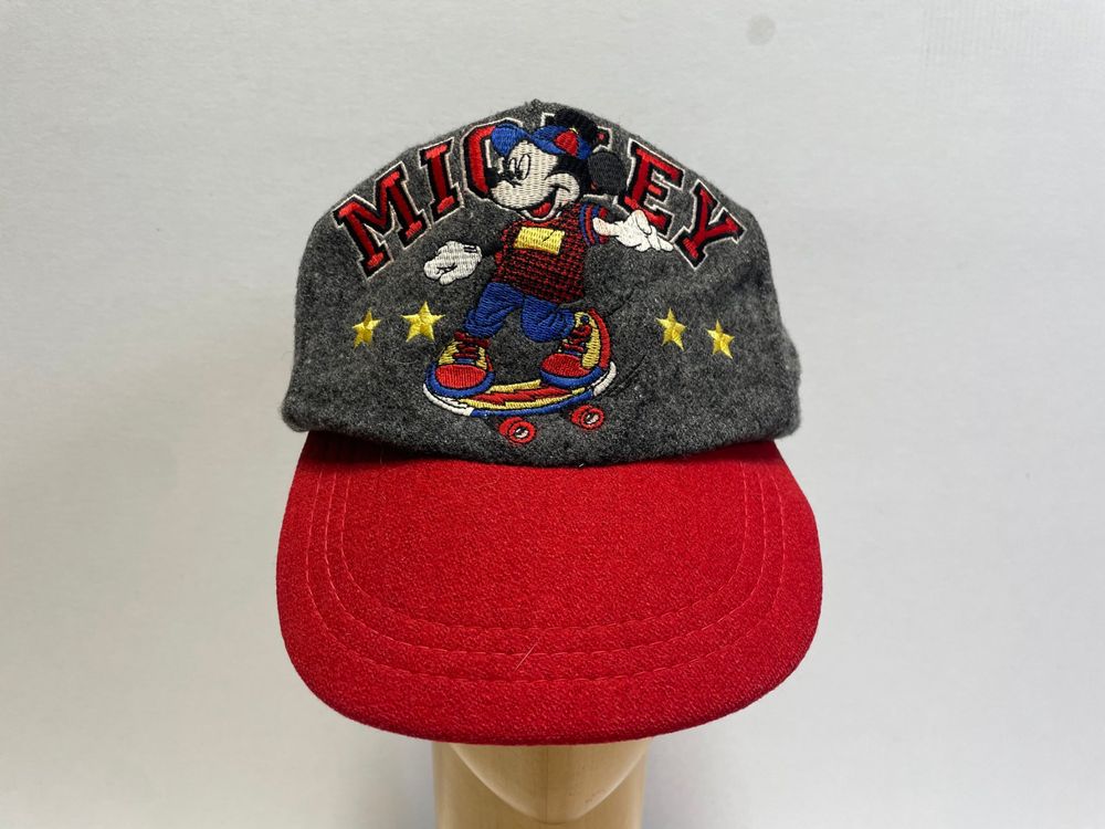 Vintage 90s Wolle Kappe Mickey Skateboard Disney Gr Xs/Kids (Gebraucht ...