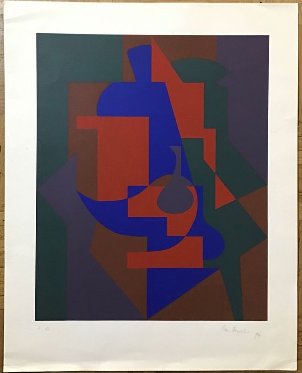 Moderne Lithographie Unleserlich Signiert | Kaufen auf Ricardo