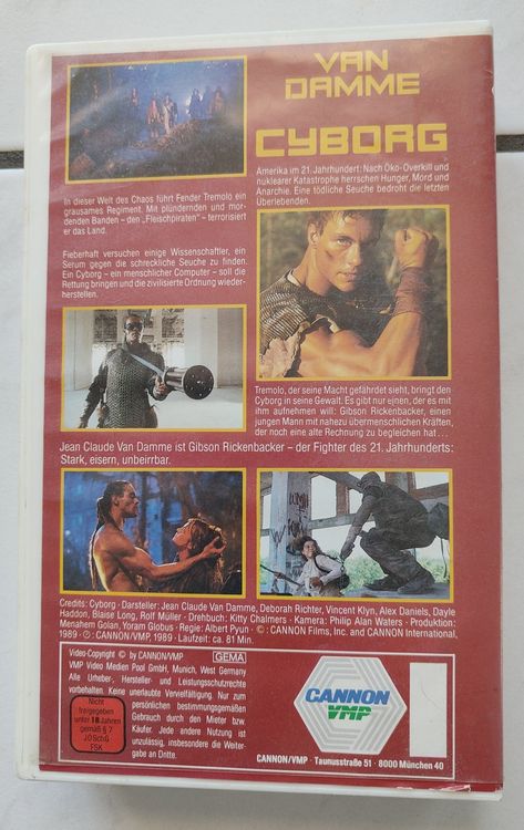 VHS - Cyborg - Van Damme - Albert Pyun - Cannon VMP (Gebraucht) in ...