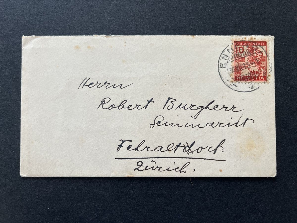 1915 Pro Juventute Nr. J3, Kat. Fr. 400.- Obl. ENNENDA (D'occasion) à ...