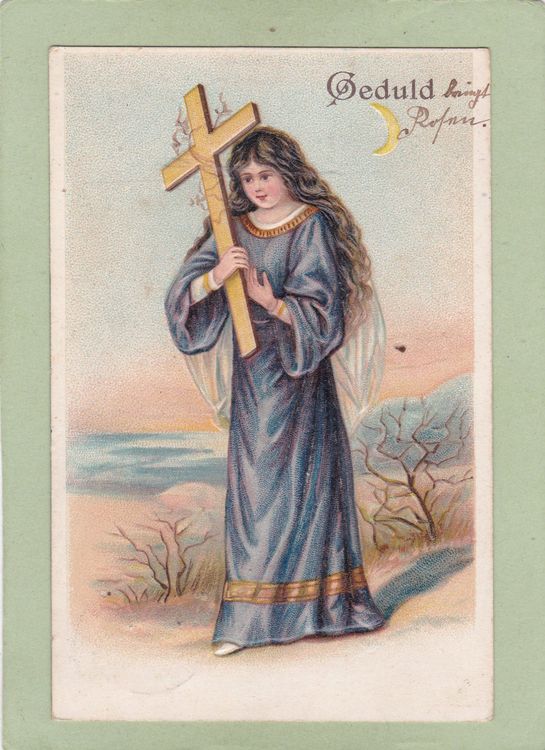 Frau Engel mit Kreuz Geduld Reliefkarte 1908 (Gebraucht) in Herisau für ...