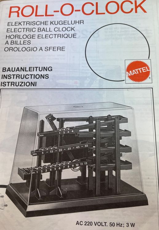 Mattel Roll-O-Clock Elektrische Kugeluhr (Gebraucht) in Dänikon ZH für ...