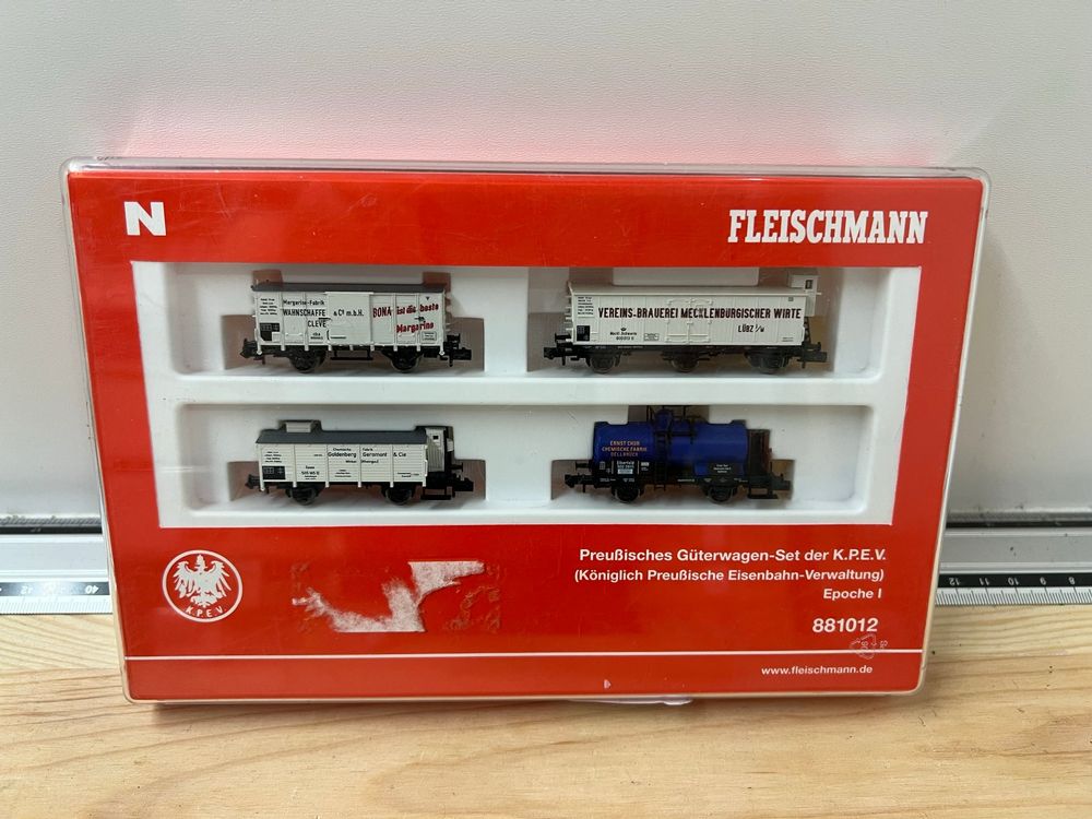FLEISCHMANN 881012 KPEV 4-tlg Güterwagen-Set Preußen (Neu und ...