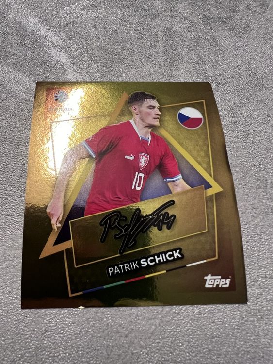 Topps euro 2024 - CZE SP - Patrick Schick - Gold Signée (Neu (gemäss ...