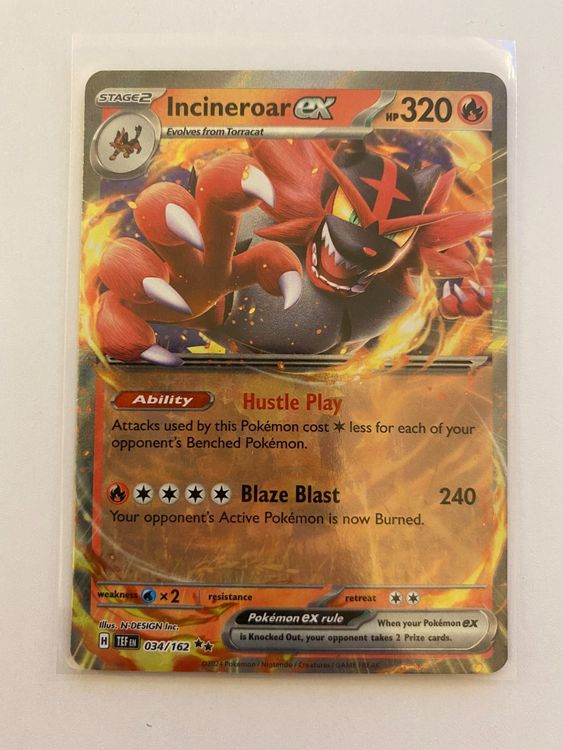 Pokemon Incineroar EX 034/162 Temporal Forces EN (Neu (gemäss ...