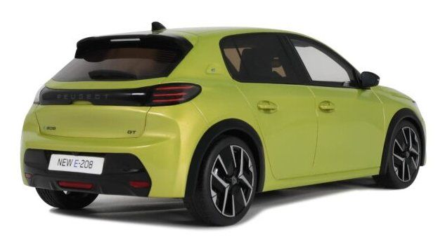 Peugeot E-208 GT 2024 Jaune Agueda 1/18 Otto Mobile NEU (Neu und ...