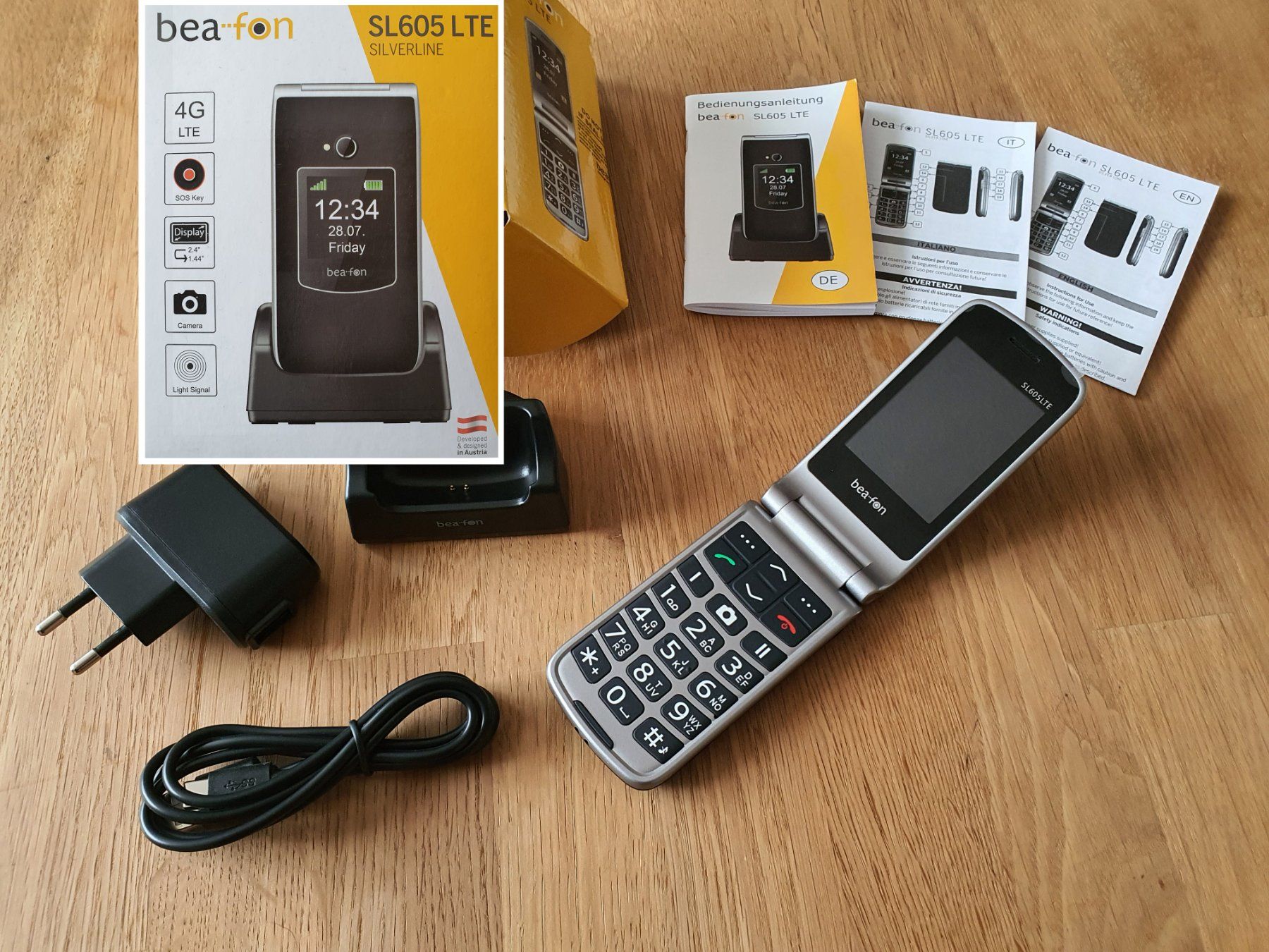 Bea-Fon SL605 LTE (4G) Silverline Tasten Klapphandy NEU (Neu (gemäss ...