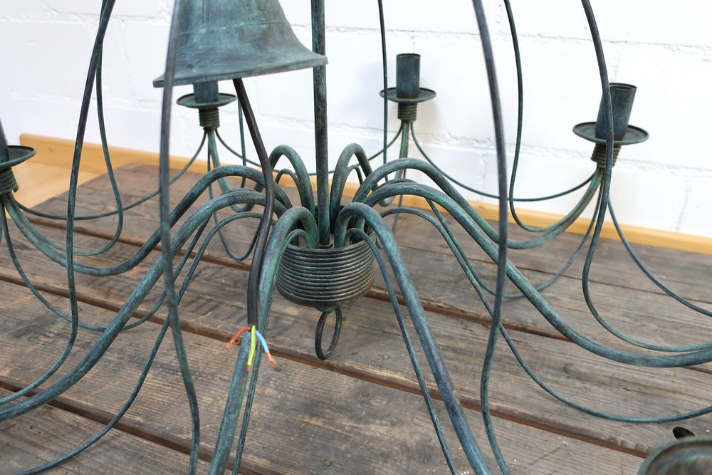 Kronleuchter 8-flammig dunkel türkis (Gebraucht) in für CHF 35 – mit ...