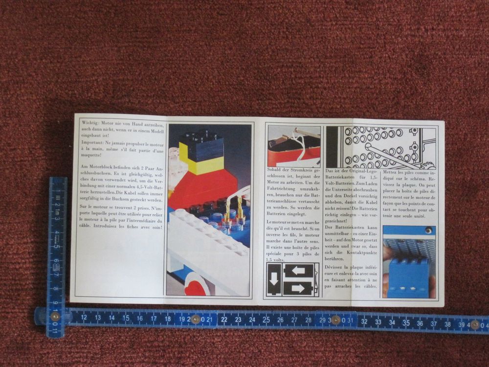 Prospekte Motor 4.5 V von LEGO 2 Stück (Gebraucht) in Feuerthalen für ...